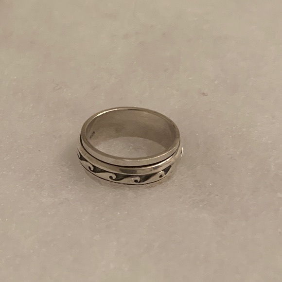 Accessories | Mens Sterling Silver Wavy Design Spinner Ring 11 New ...